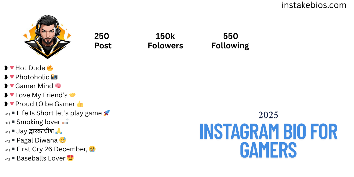 500+gaming bio Instagram Bio For Gamers Cool Stylish Gameing Bio For ...