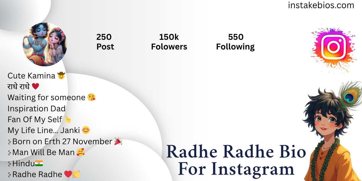 950+ radhe krishna bio for instagram in hindi 2025