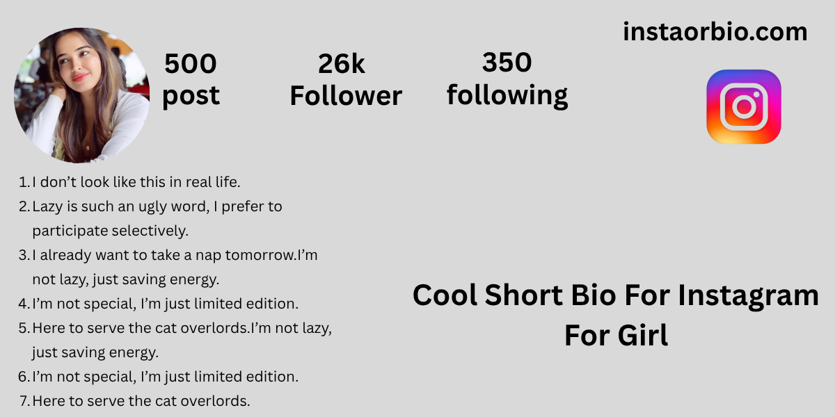 450+ Best Short Bio For Instagram For Girl 2025